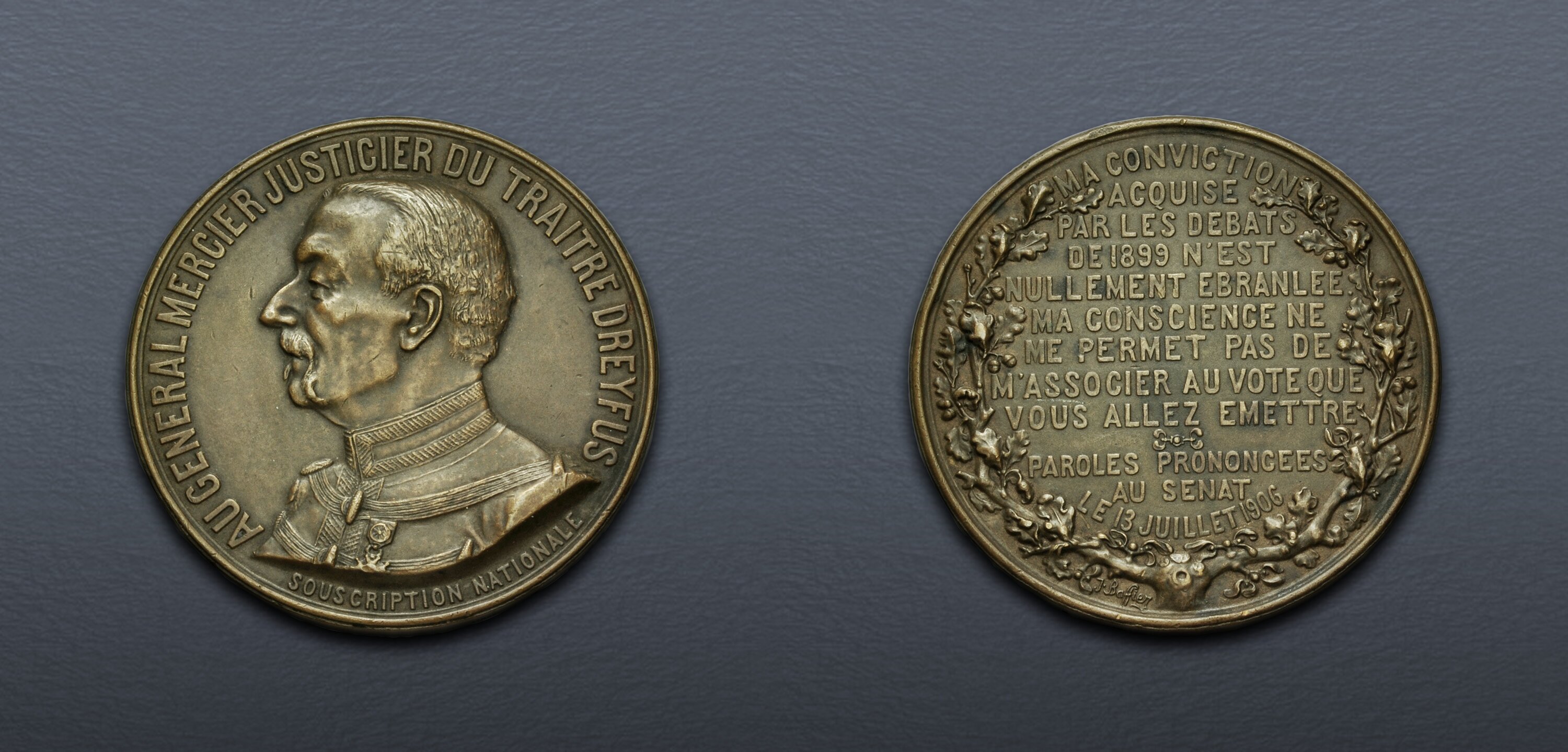 FRANCE, Third Republic. General Auguste Mercier. 1870-1940. Æ Medal ...