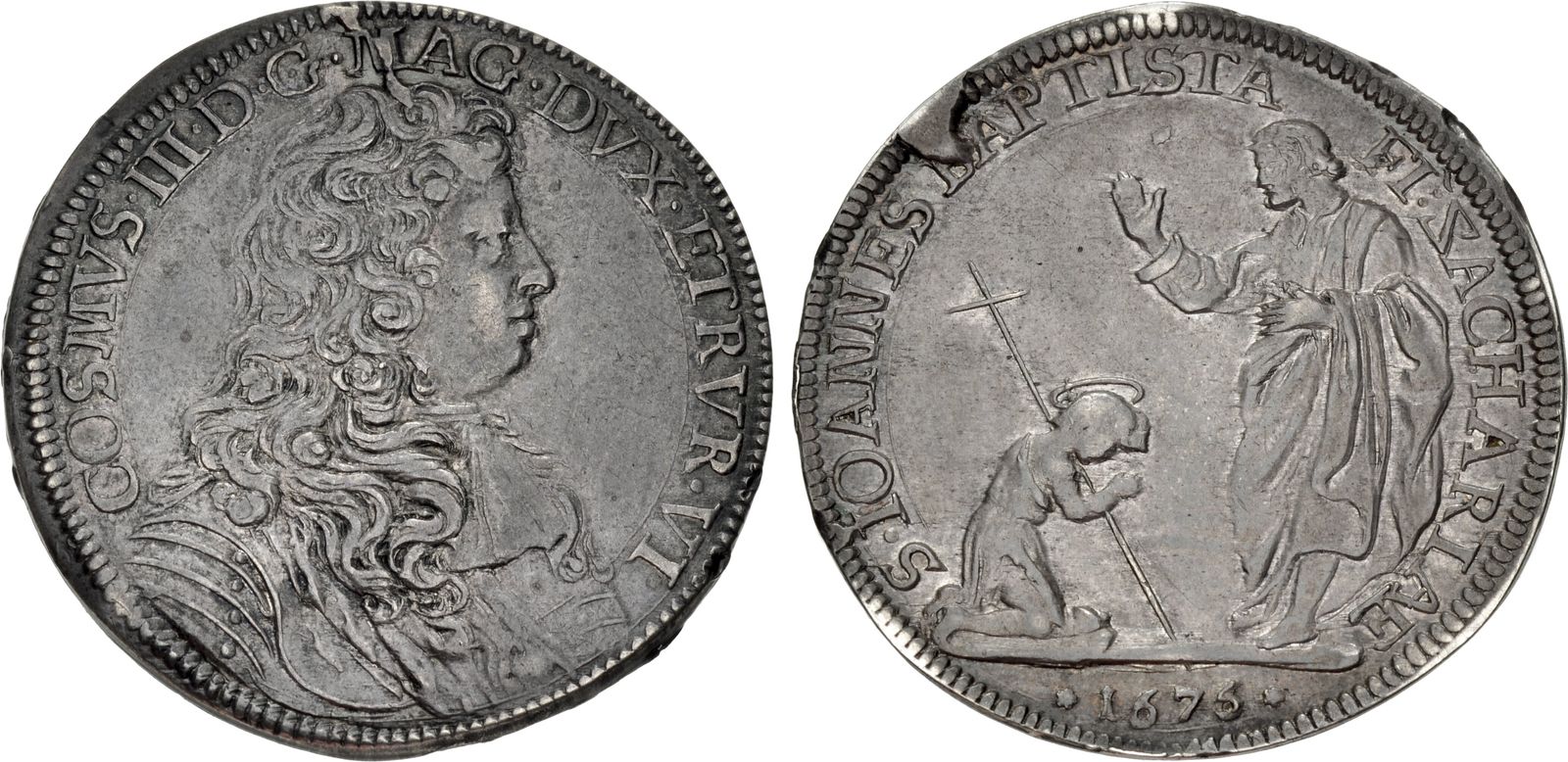 ITALY, Toscana (Grand Duchy). Cosimo III de Medici. 1670-1723. AR Mezza ...