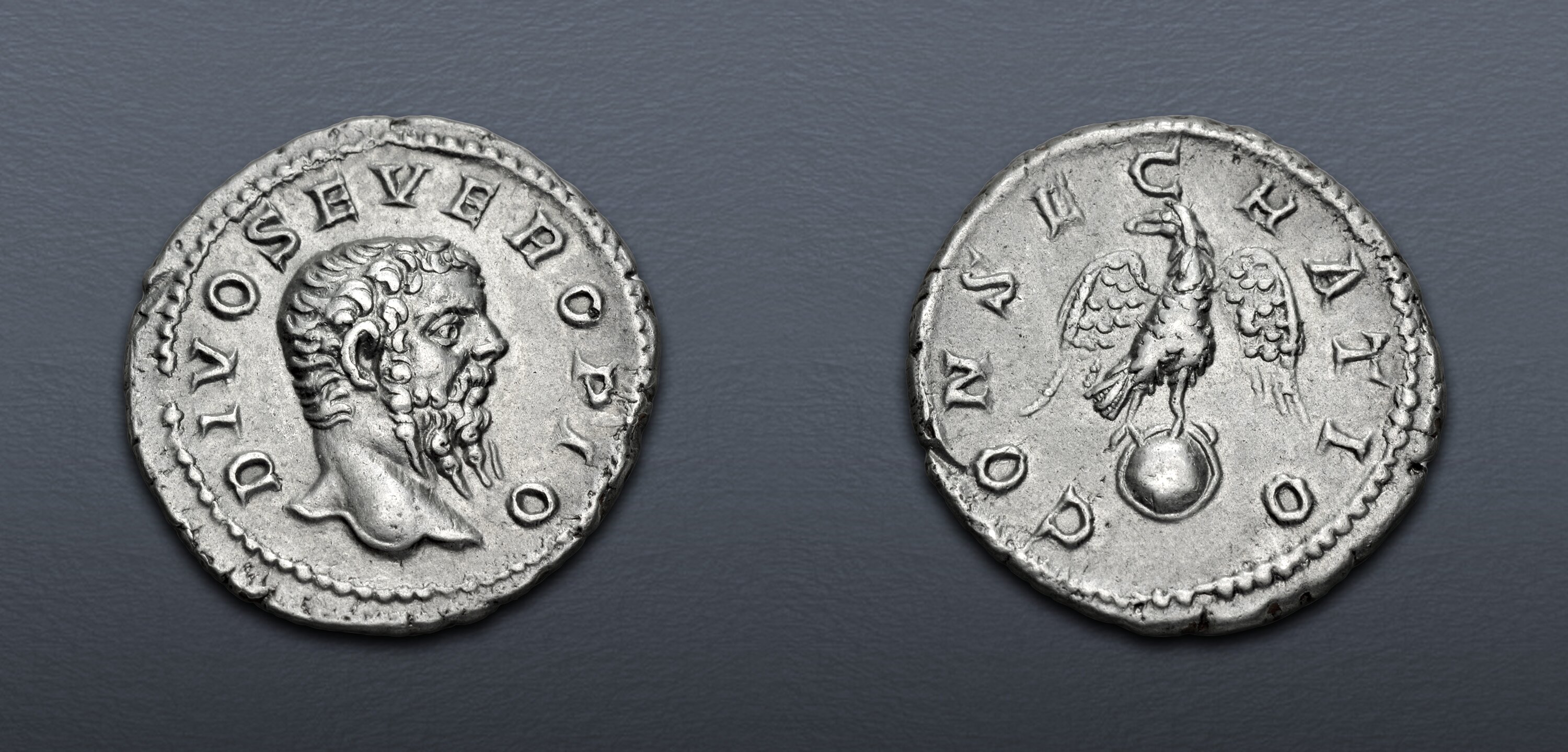 Divus Septimius Severus. Died AD 211. AR Denarius (18.5mm, 3.45 g, 6h ...