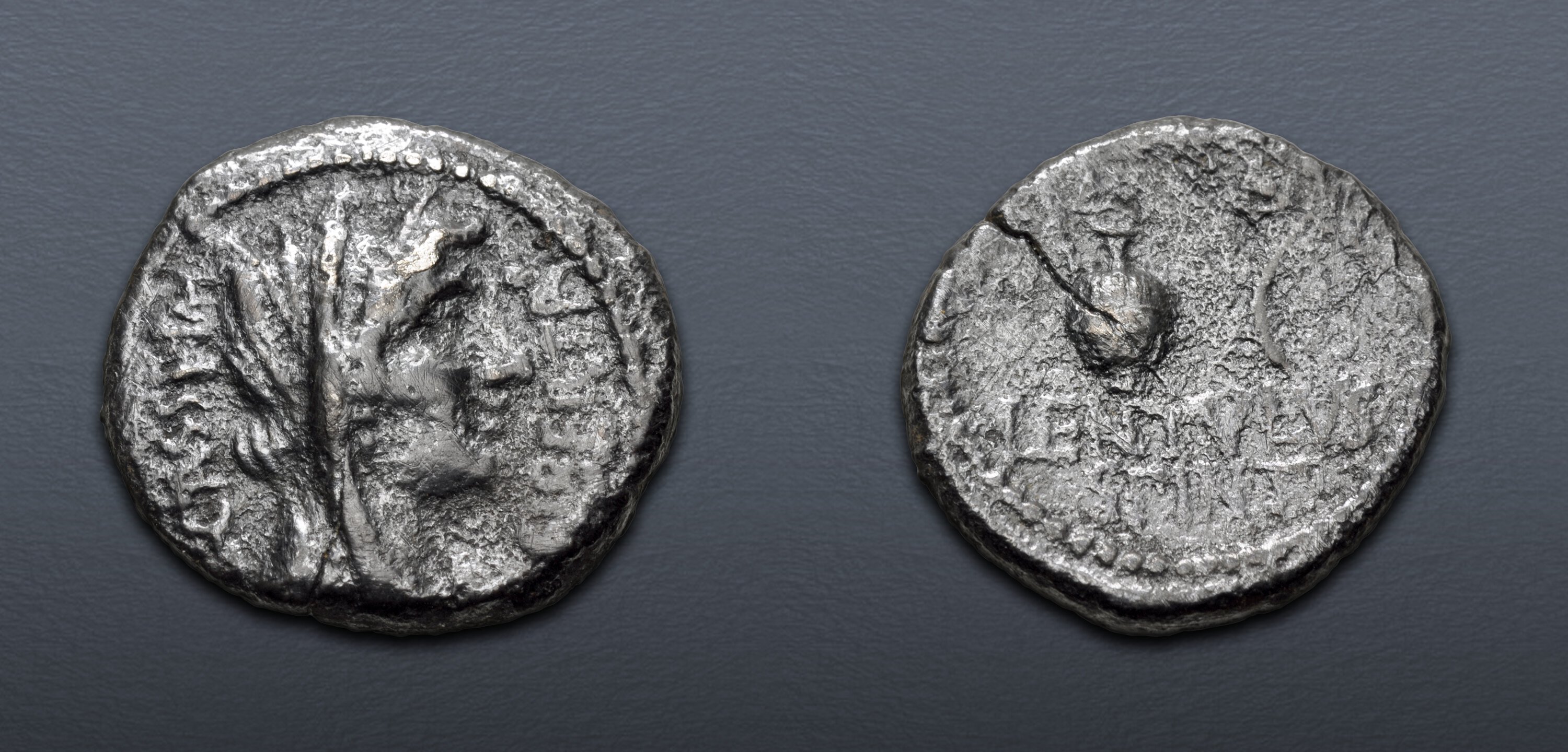 The Republicans. C. Cassius Longinus. Spring 42 BC. AR Denarius (17mm ...