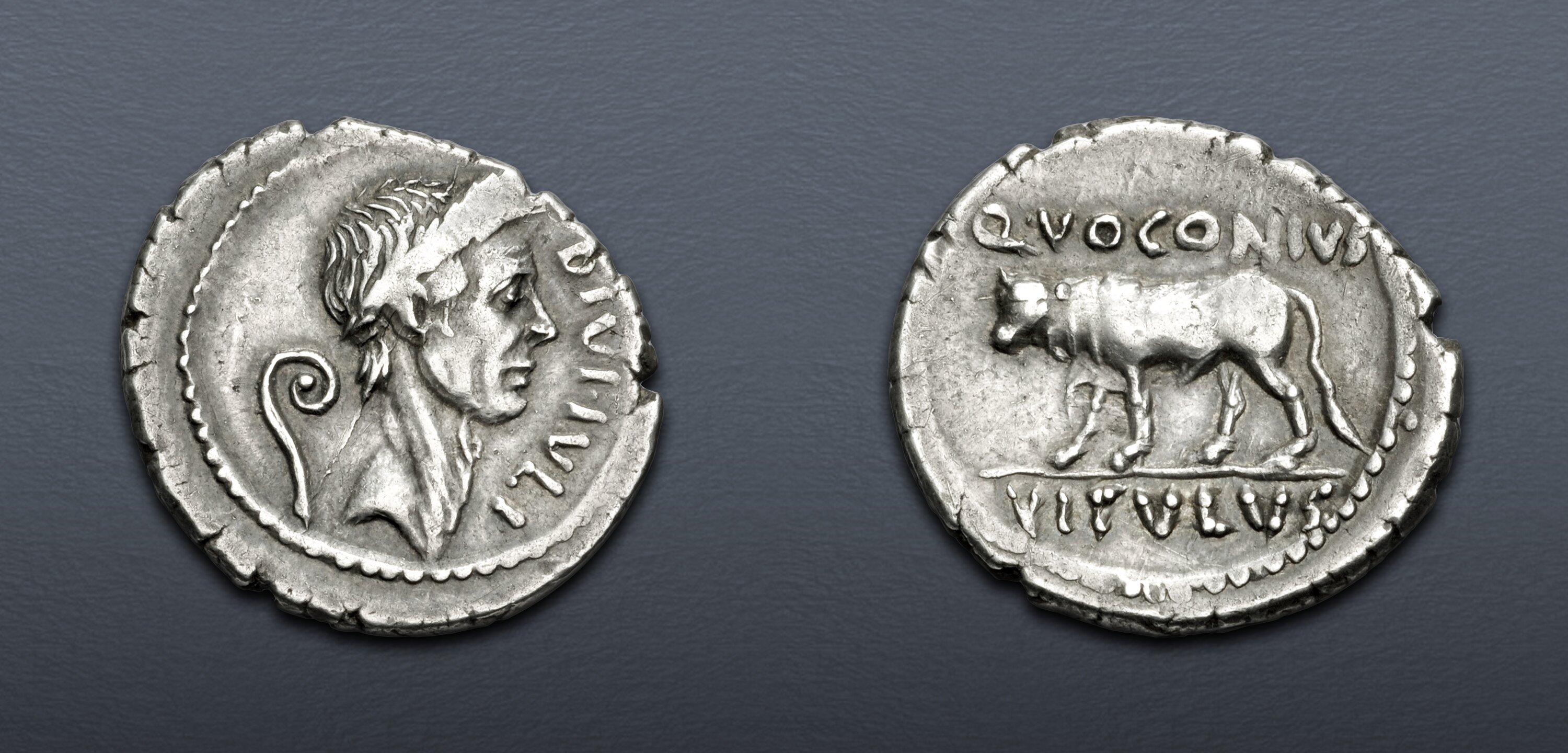The Caesarians. Divus Julius Caesar. 40 BC. AR Denarius (19mm, 3.91 g ...