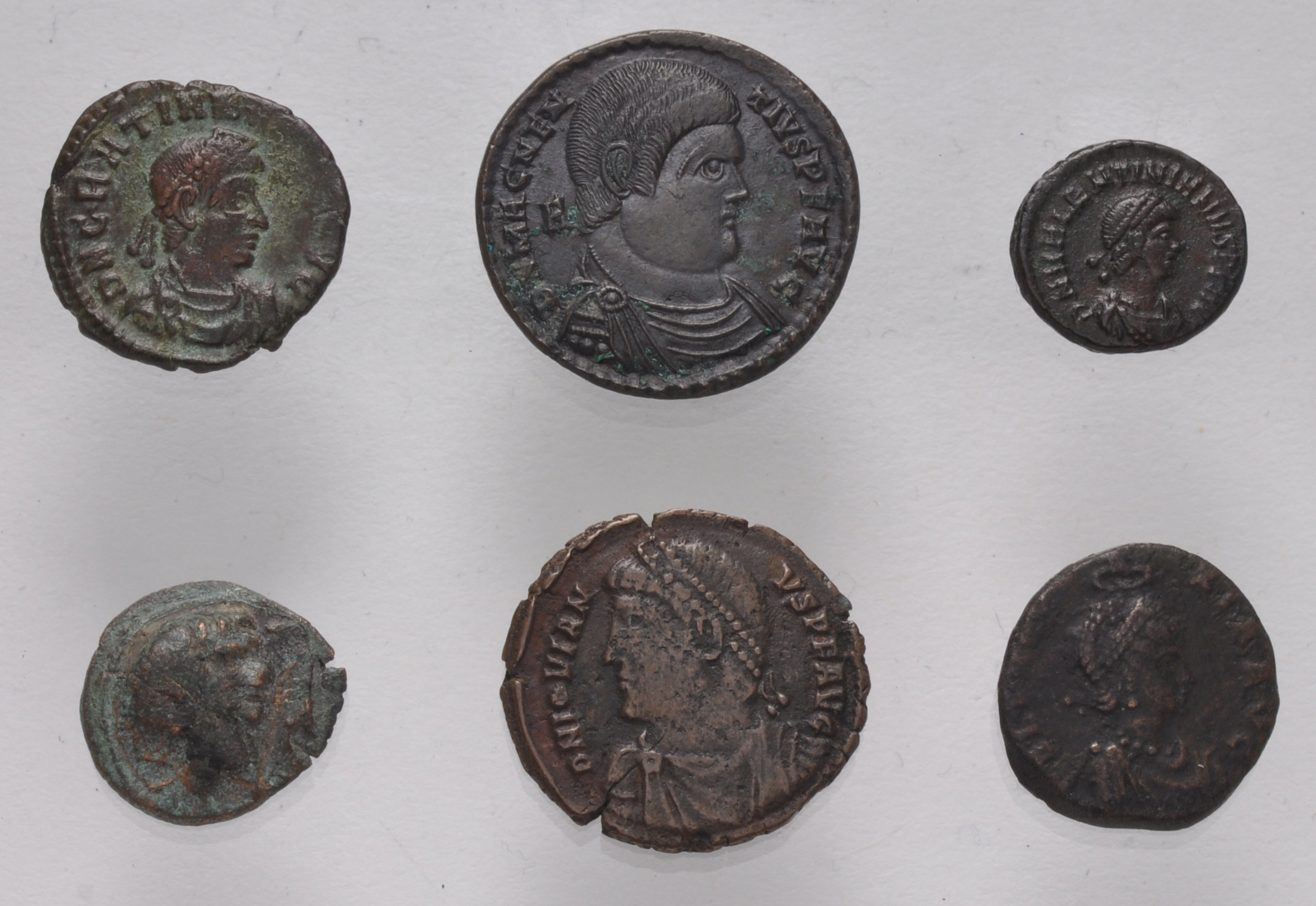 ROMAN. Imperial. Lot of six (6) late bronze issues. | Classical ...