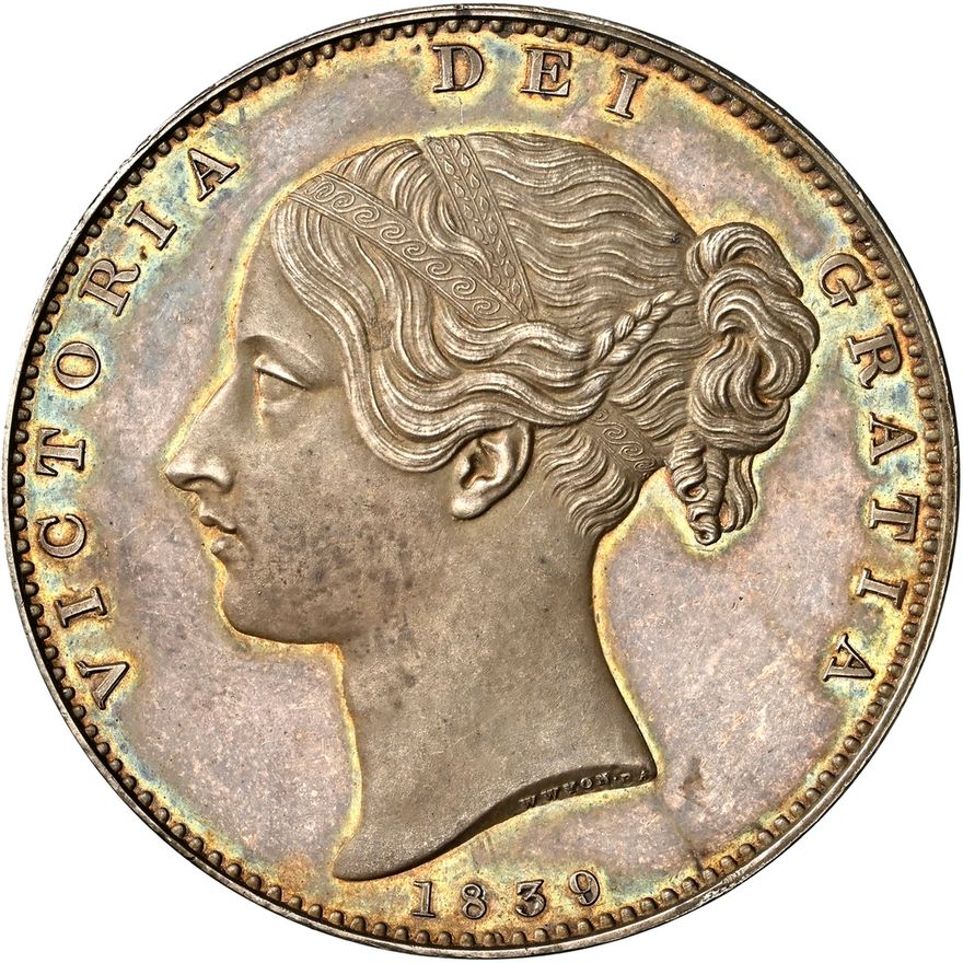 NGC PF62 | Victoria (1837-1901), Proof Crown, 1839 | Spink