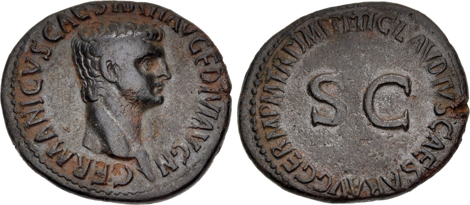 Germanicus. Died AD 19. Æ As (30mm, 10.89 g, 6h). Rome mint. Struck ...