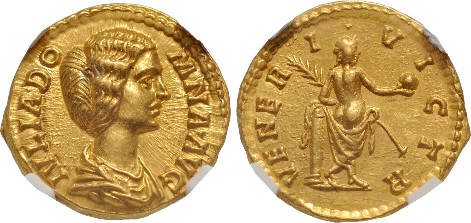 Julia Domna. Augusta, AD 193-217. AV Aureus (20mm, 7.22 g, 12h). Rome ...