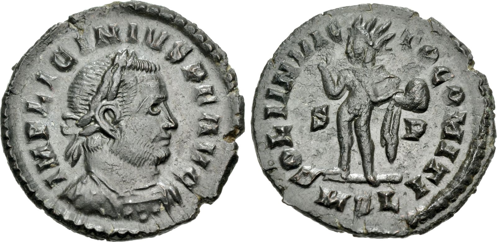 Licinius I. AD 308-324. Æ Follis (20mm, 3.23 g, 6h). Londinium (London ...