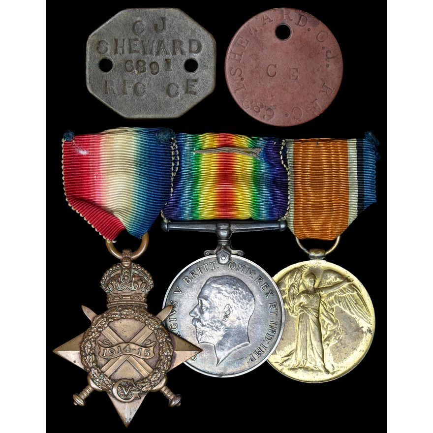 Three: 1st Class Air Mechanic C. J. Sheward, Royal Air Force, late ...
