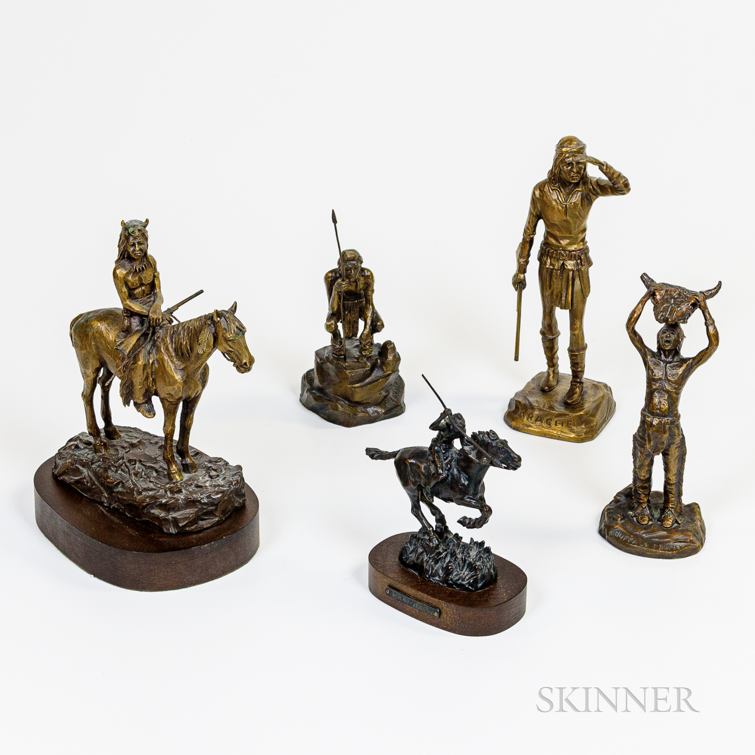 Five Bronze Sculptures of Native Americans | Barnebys