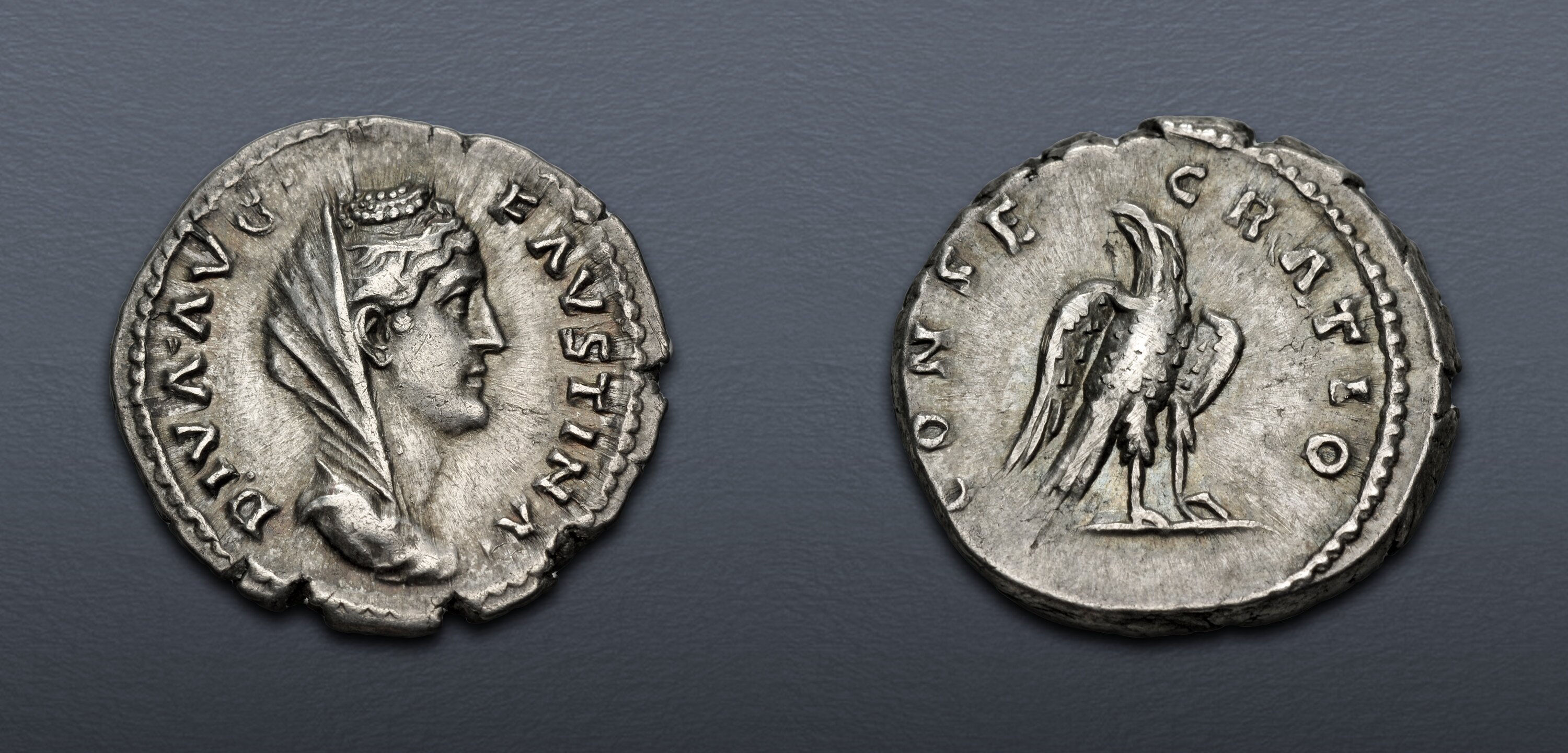 Diva Faustina Senior. Died AD 140/1. AR Denarius (18.5mm, 3.76 g, 5h ...