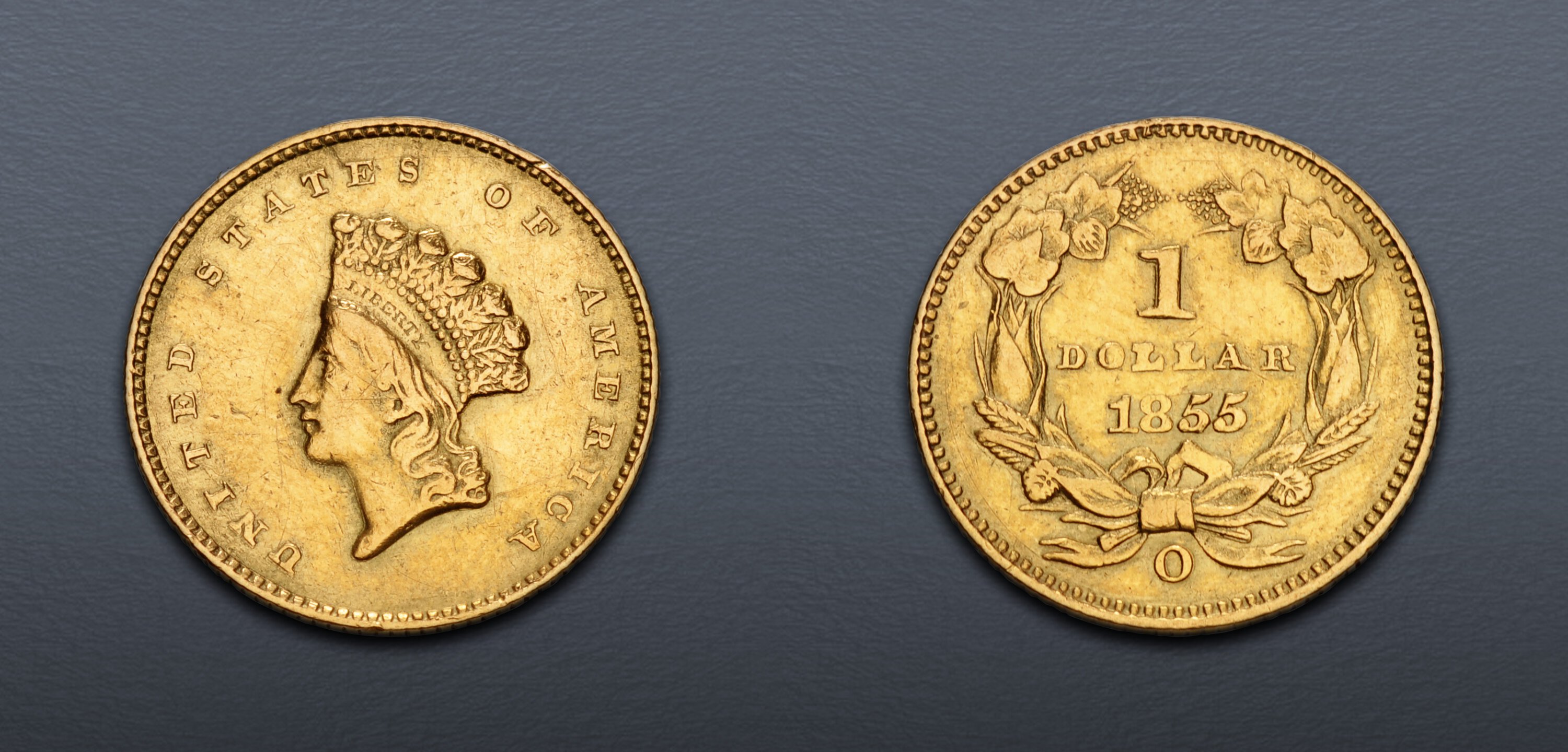 1855-O Gold Dollar. Type II. Winter-1. EF Details. | Classical ...