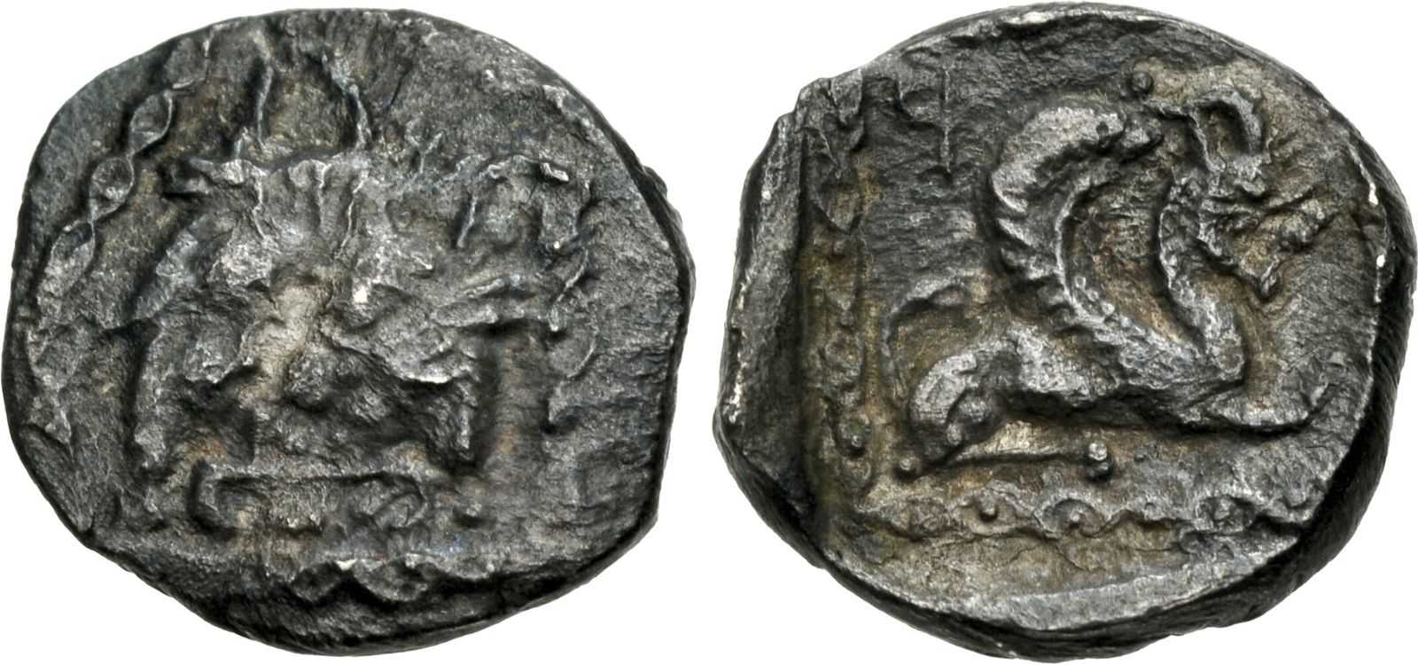 SAMARIA, “Middle Levantine” Series. Circa 375-333 BC. AR Obol (9mm, 0. ...