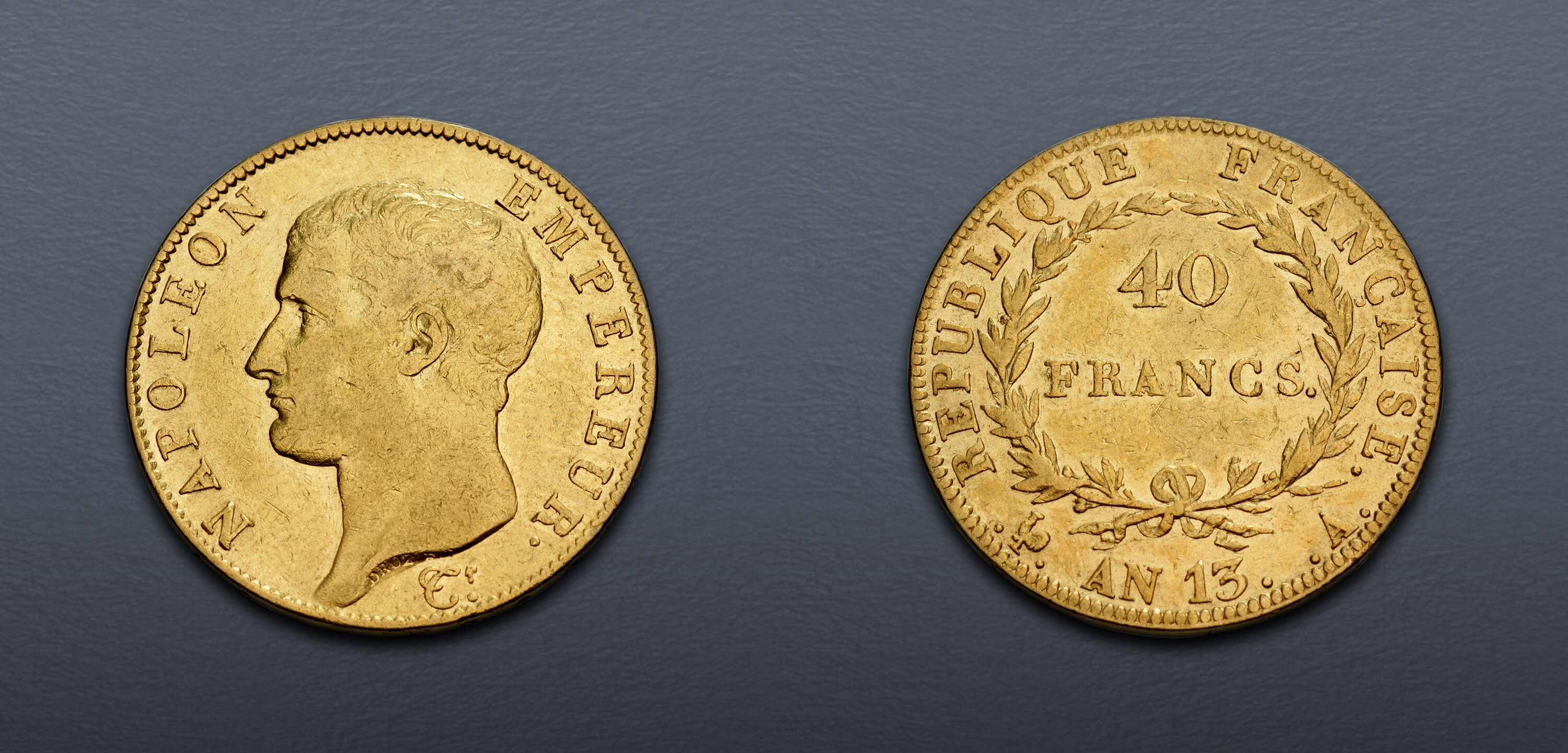 FRANCE, First Empire. Napoléon I. 1804-1814. AV 40 Francs (26mm, 12.84 ...