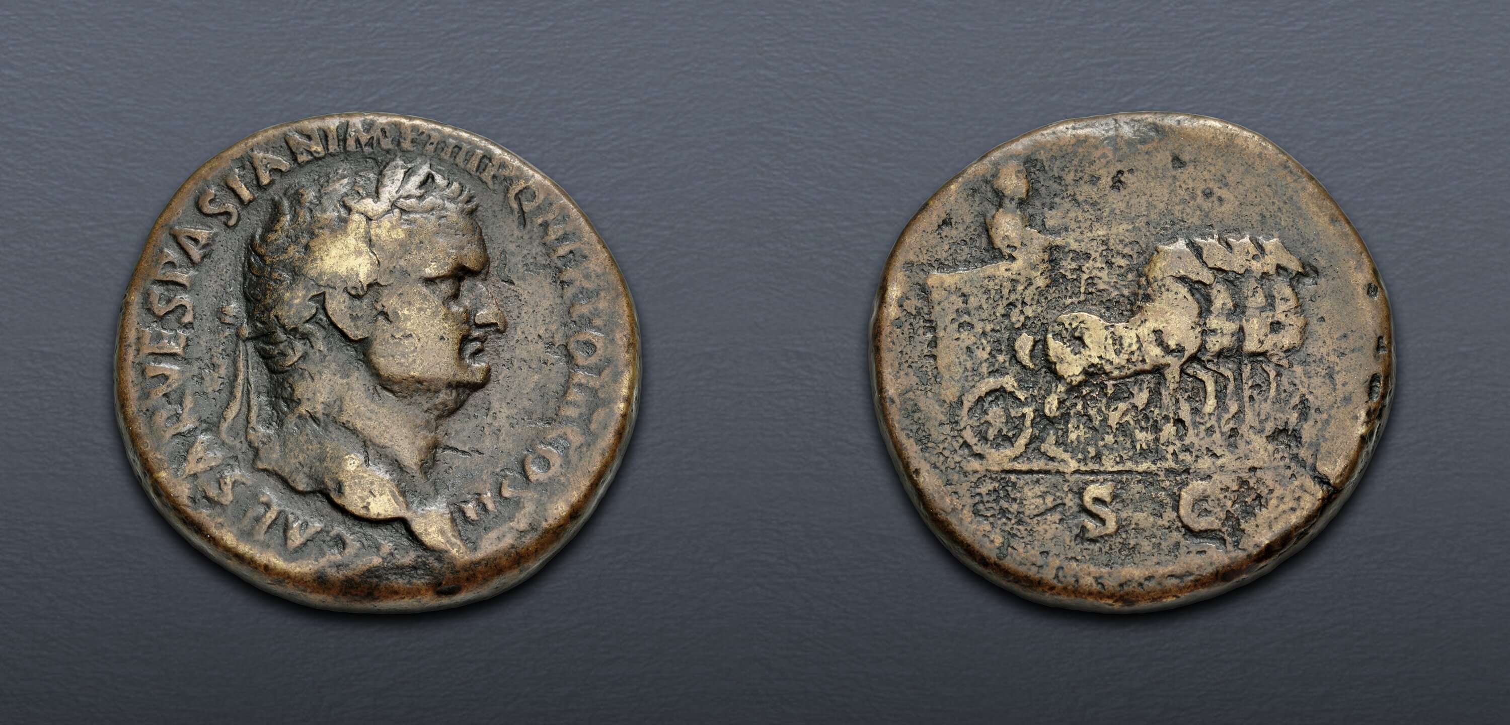 Titus. As Caesar, AD 69-79. Æ Sestertius (31mm, 23.81 g, 6h). “Judaea ...