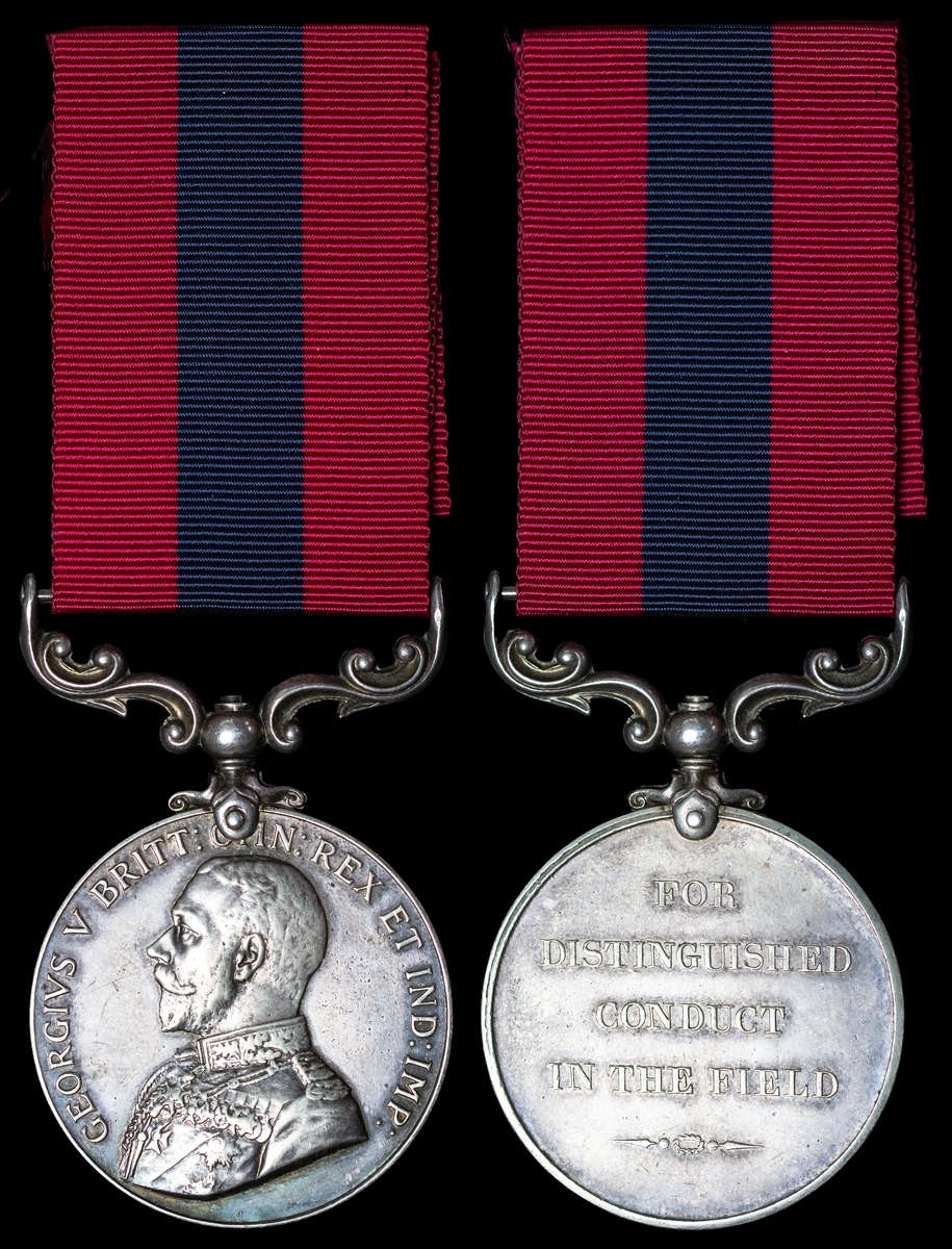 The 1918 D.C.M. awarded to Battery Sergeant Major A. J. Cobden, Royal ...