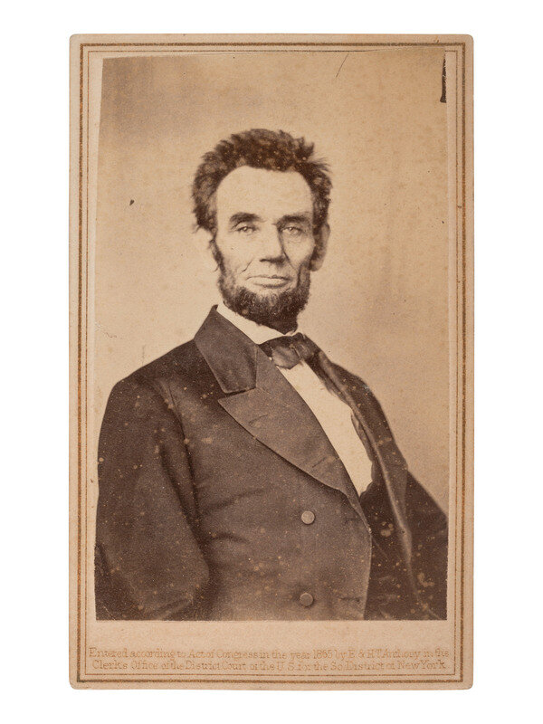 [LINCOLN, Abraham (1809-1865]. [WALKER, Lewis Emory (1822-1880), photog ...
