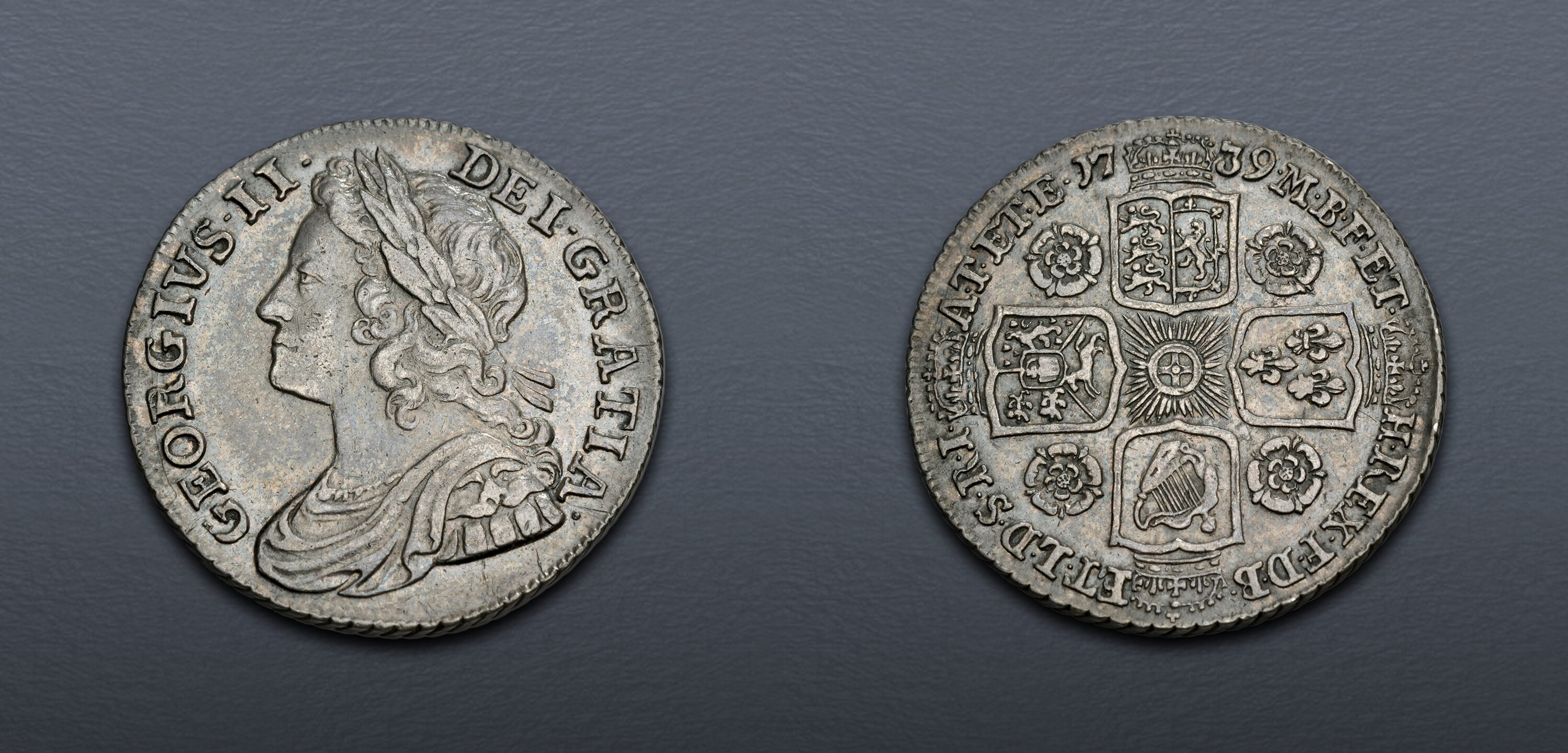 HANOVER. George II. 1727-1760. AR Shilling (25.5mm, 5.99 g, 6h). Dated ...