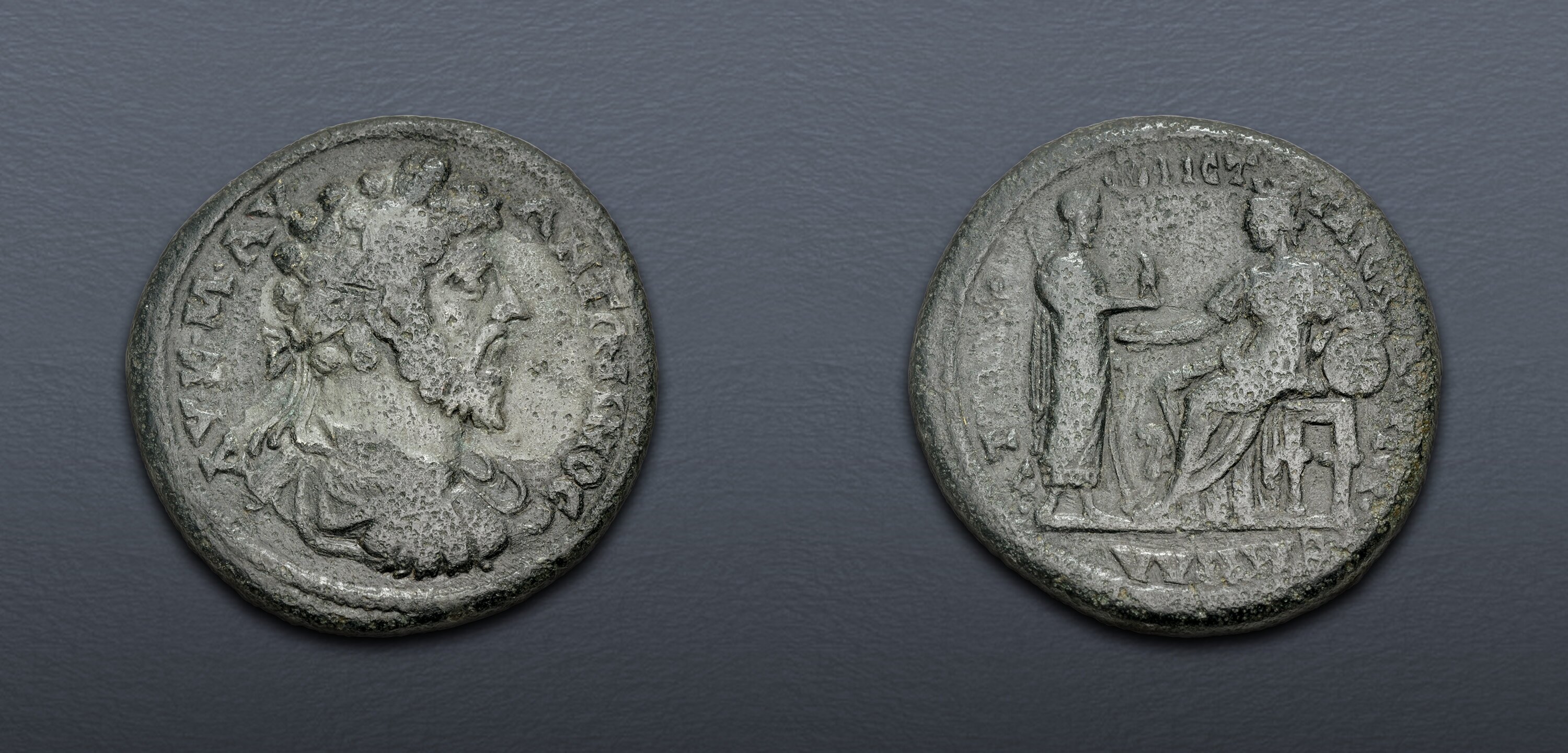 IONIA, Smyrna. Marcus Aurelius. AD 161-180. Æ (35mm, 23.83 g, 6h ...