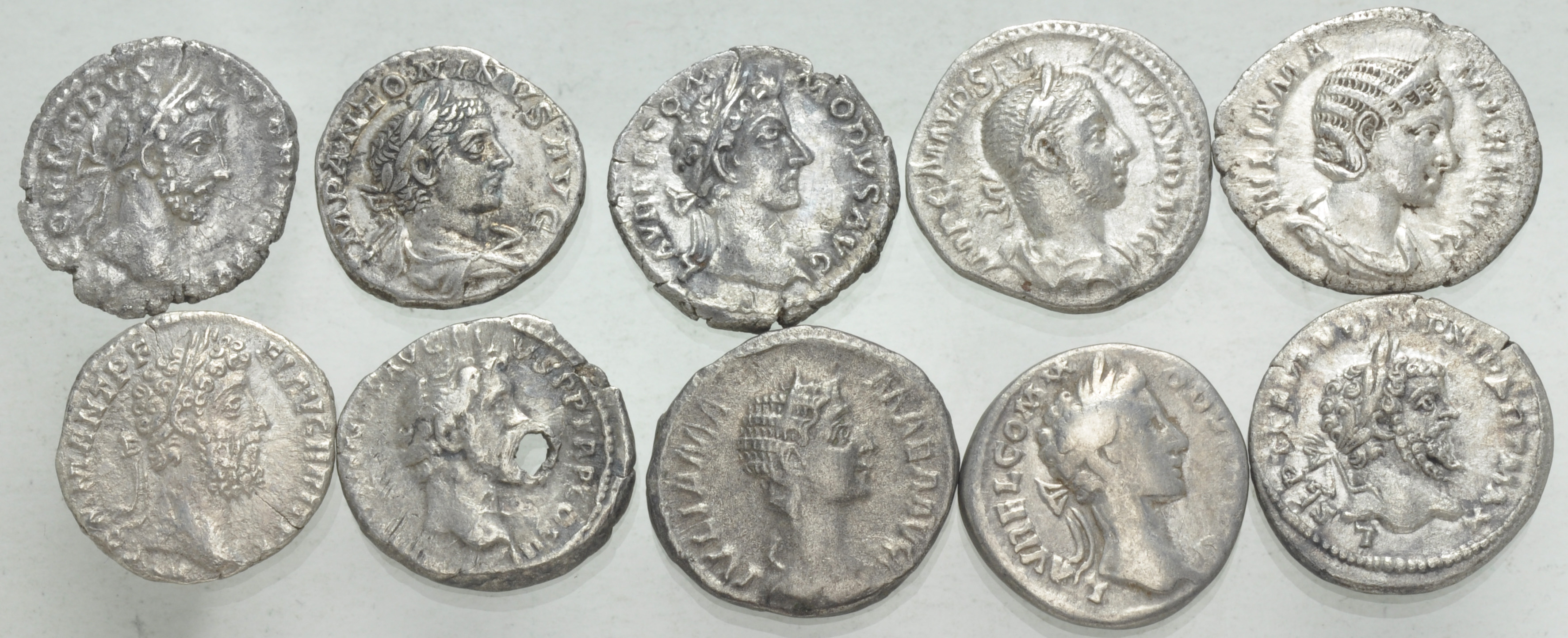 ROMAN. Imperial. Lot of ten (10) AR Denarii. | Classical Numismatic Group