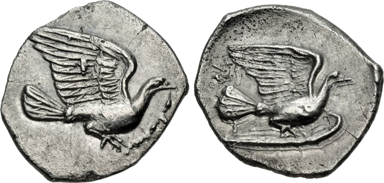 SIKYONIA, Sikyon. Circa 350-330/20 BC. AR Obol (12.5mm, 0.85 g, 6h). EF ...