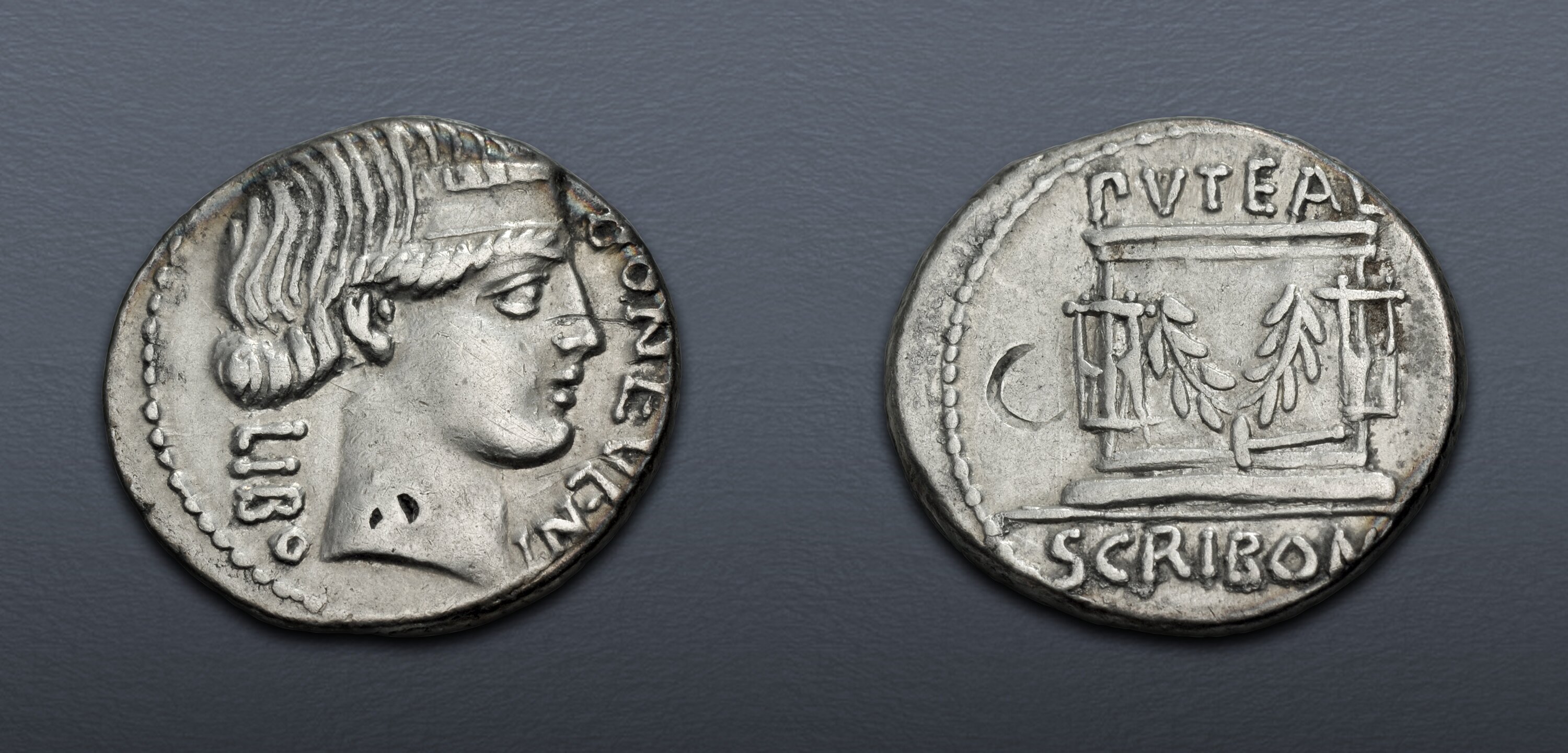 L. Scribonius Libo. 62 BC. AR Denarius (18.5mm, 3.95 g, 6h). Rome mint ...