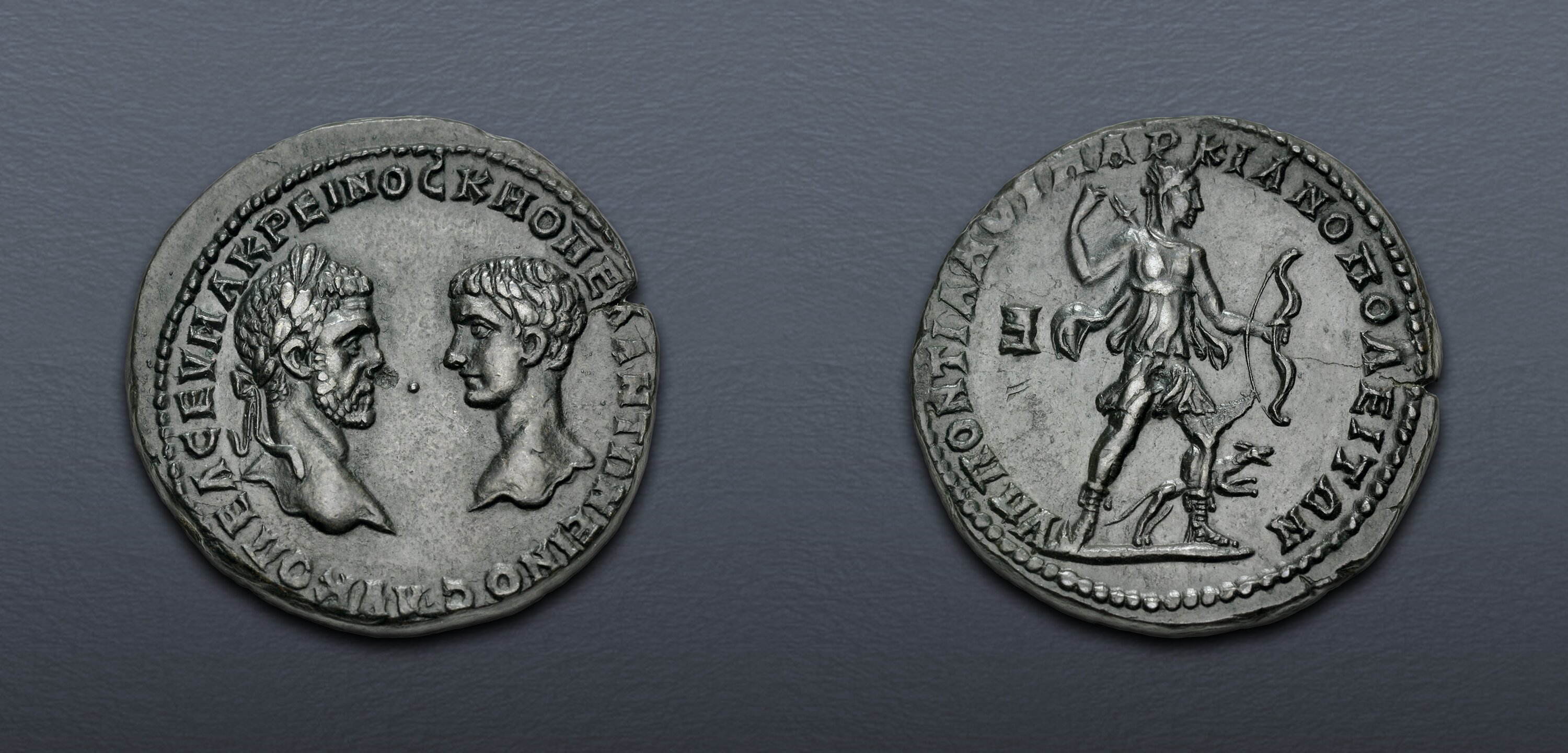 MOESIA INFERIOR, Marcianopolis. Macrinus, with Diadumenian as Caesar ...