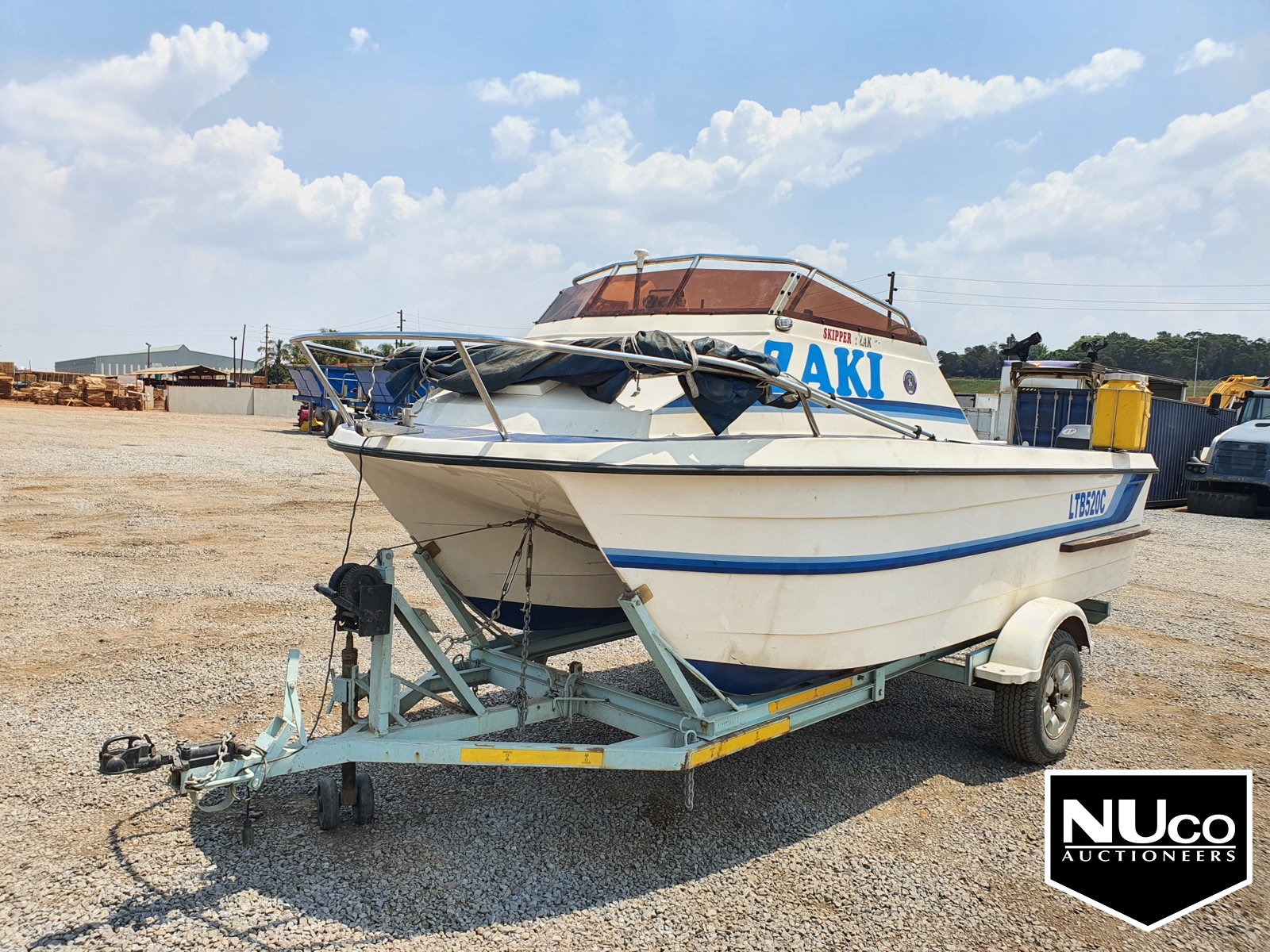 ACE CRAFT BOAT POWERED BY 2X 75HP OUTBOARD MERCURY MOTORS WITH BRAKED ...