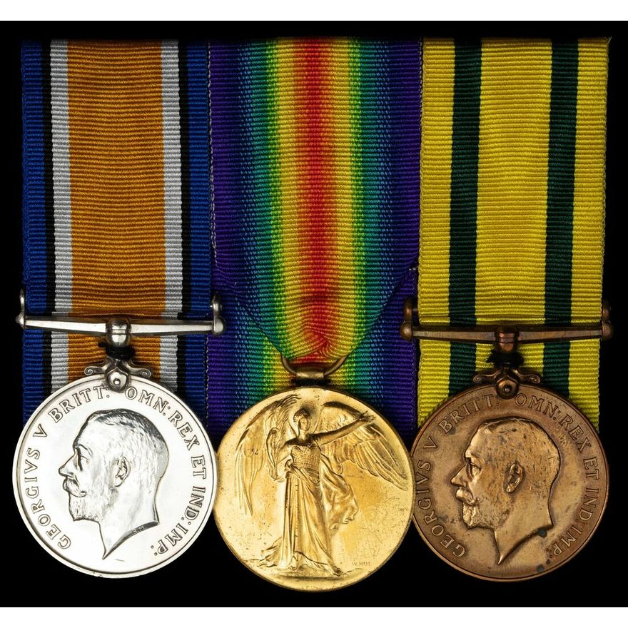 The Great War casualty group of three awarded to Second Lieutenant W. A ...