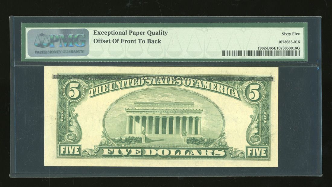 USA ERROR $5, 1950A, serial number B30242597B, | Spink