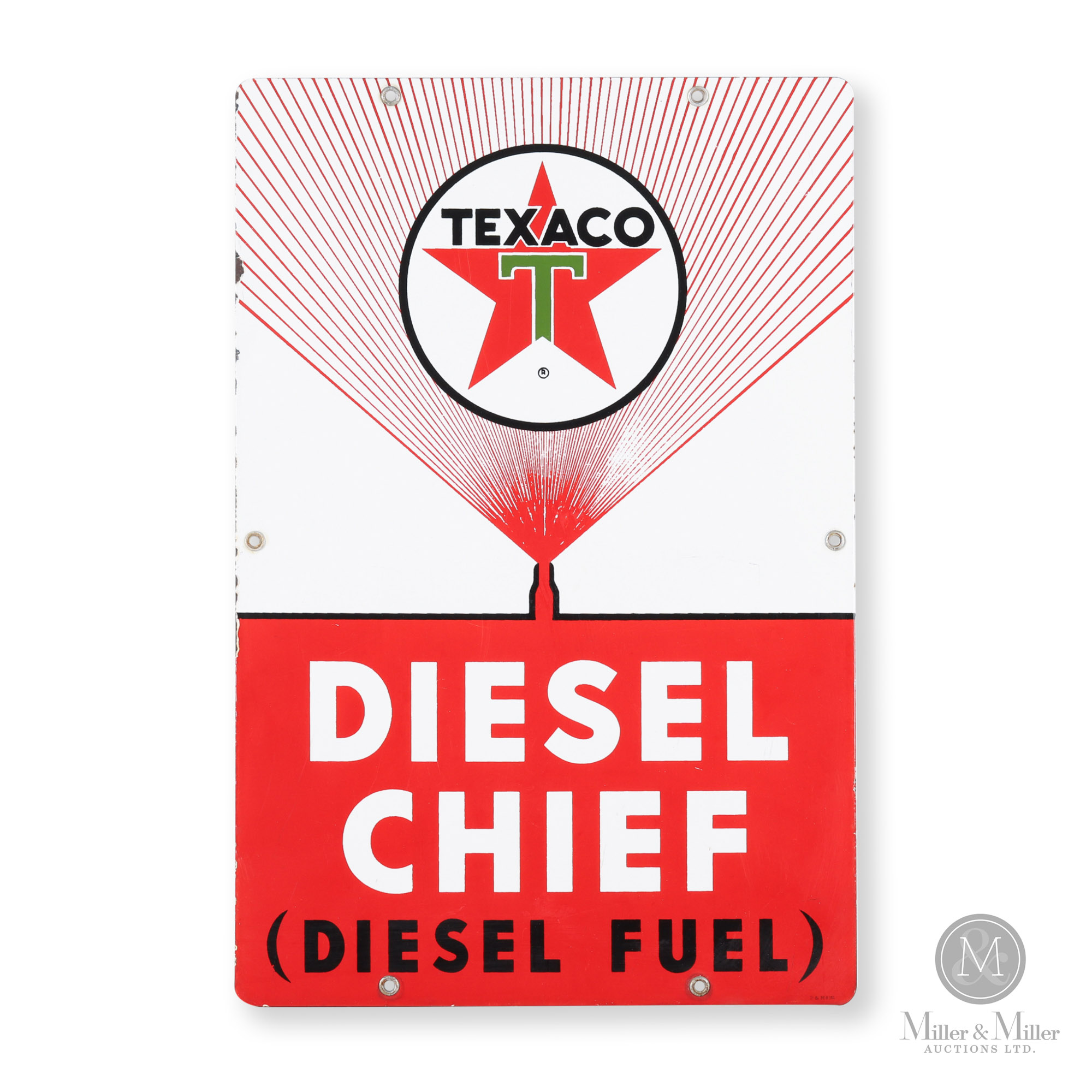 Texaco Diesel Chief Fuel Pump Sign | Miller & Miller Auctions Ltd