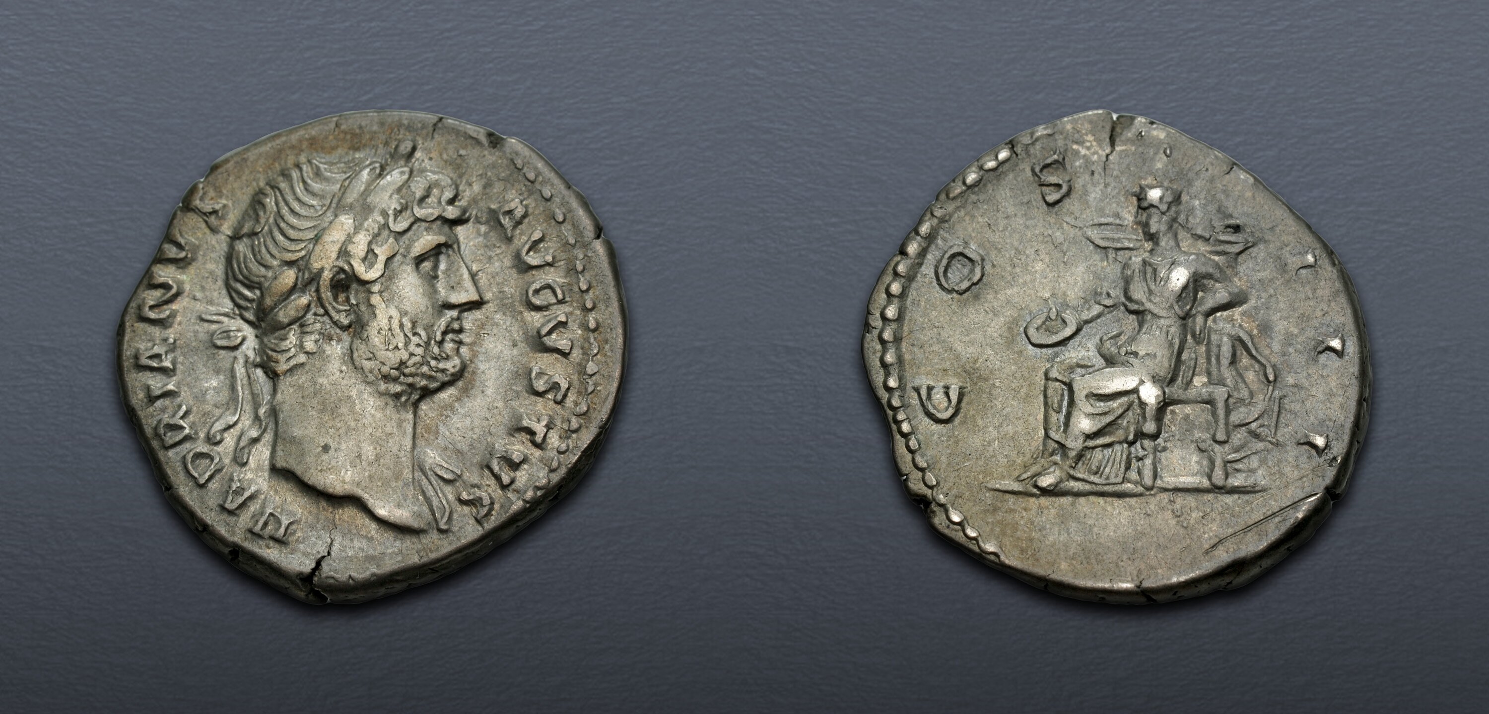 Hadrian. AD 117-138. AR Denarius (18mm, 3.33 g, 6h). Rome mint. Struck circa AD 124-125. VF ...