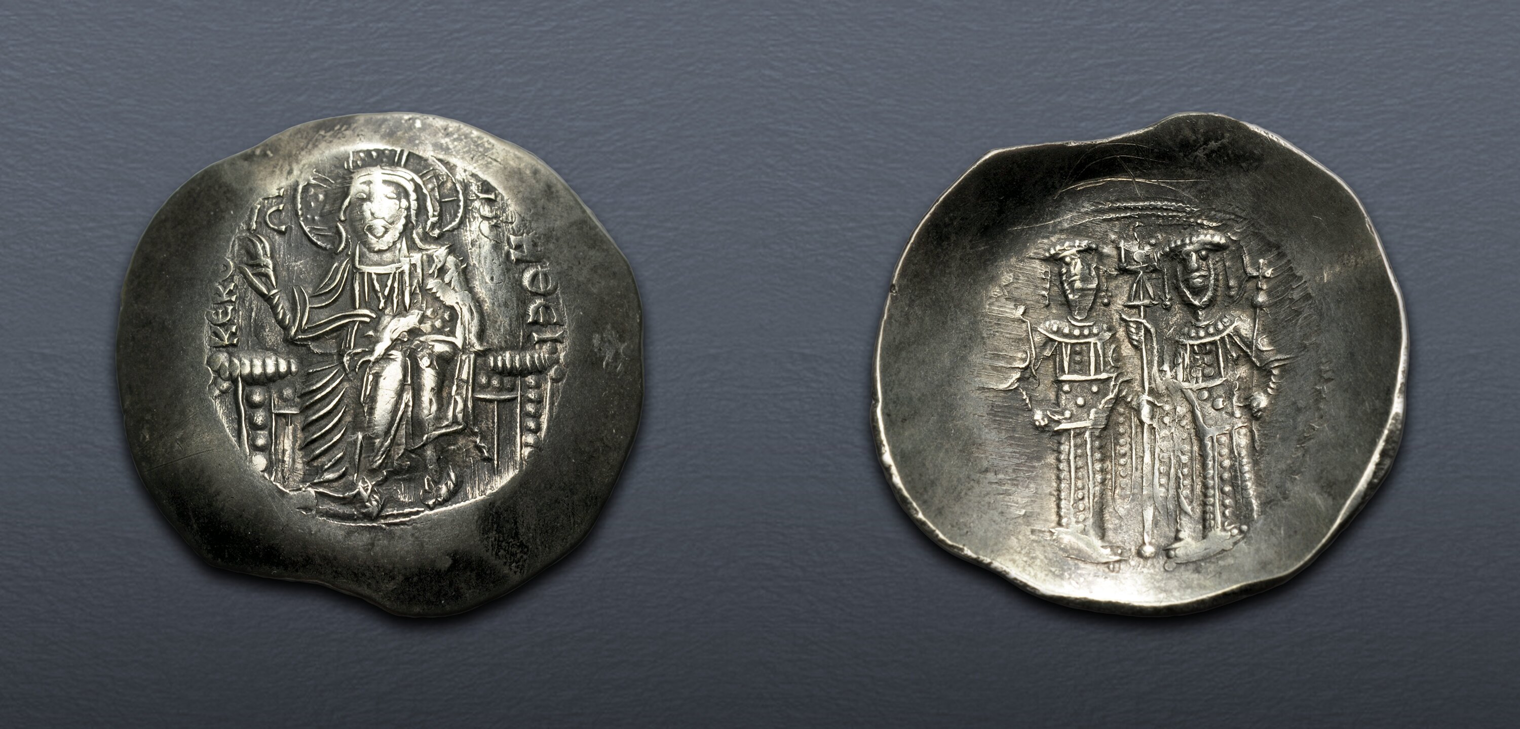 Alexius III Angelus-Comnenus. 1195-1203. EL Aspron Trachy Nomisma (28mm ...