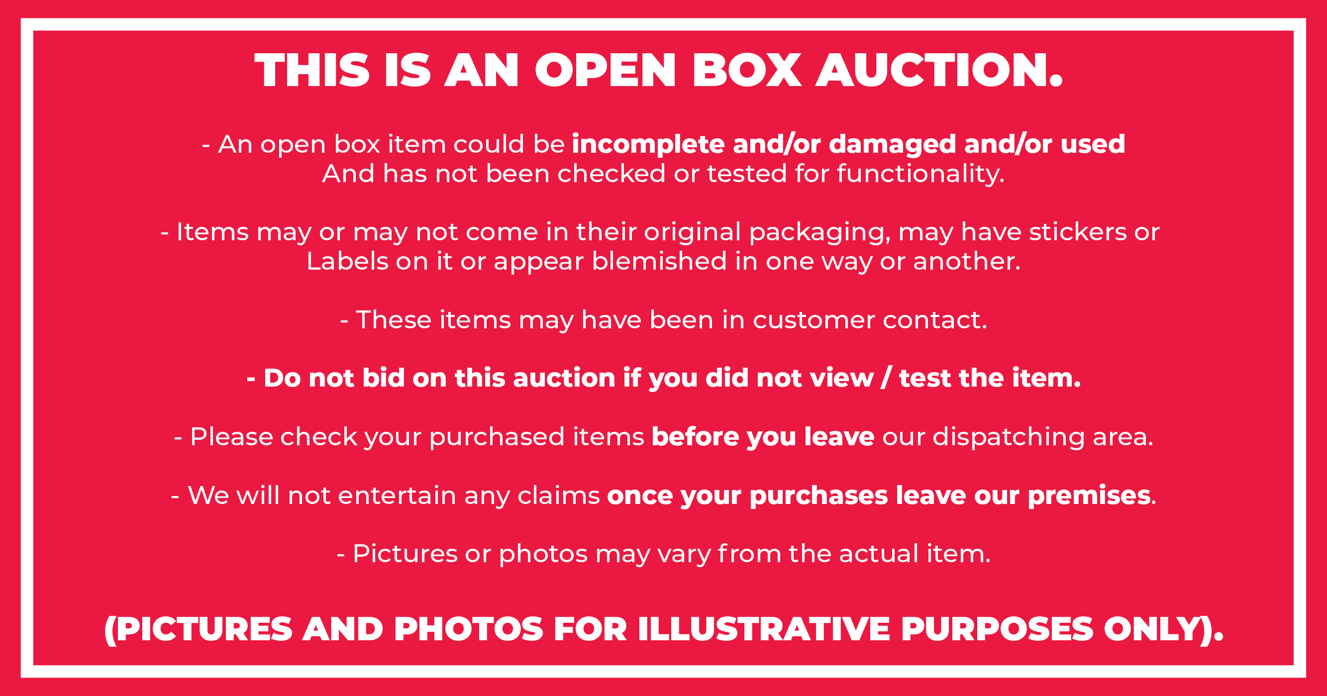 Bids Before Bros ⭐ Open Box Auction ⭐ Bloemfontein | Aucor