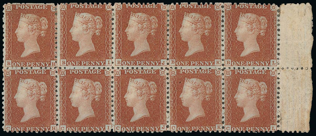 Great Britain 1850-54 Experimental Forms of Separation Perkins Bacon BH ...