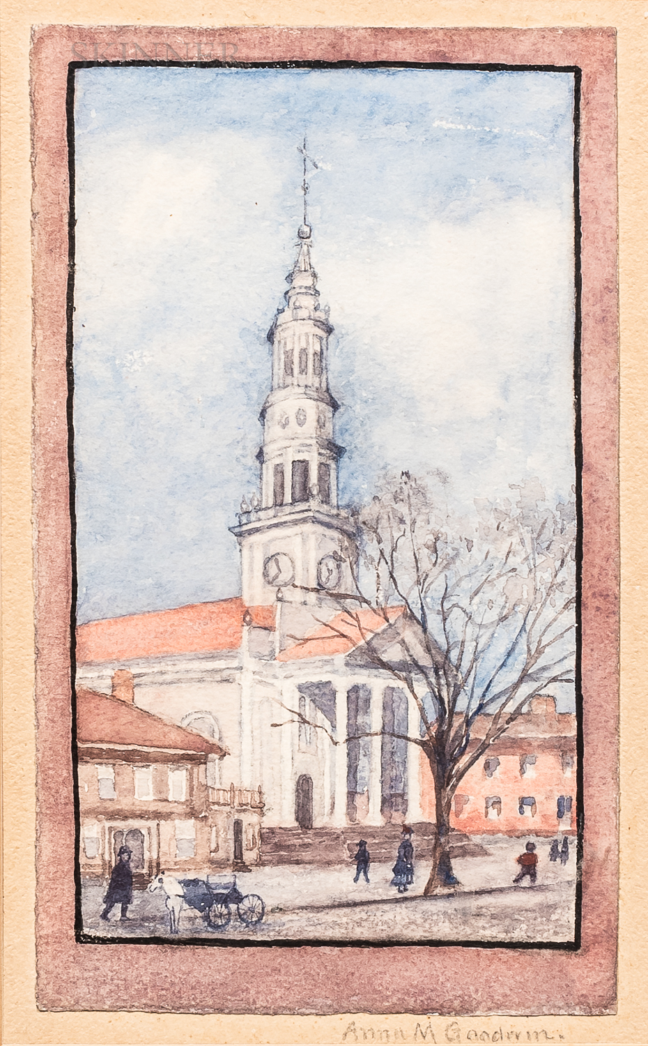 Anna M. Goodwin (American, 20th Century) Colonial Church | Barnebys