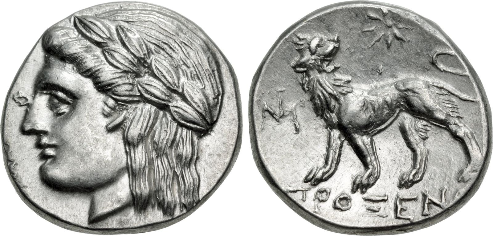 IONIA, Miletos. Circa 340-325 BC. AR Drachm (15.5mm, 12 g, 3.56h ...